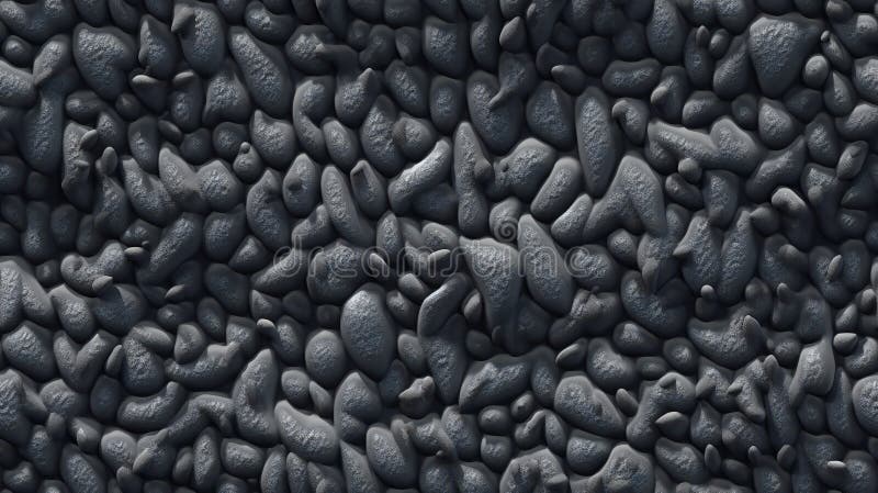 A Group of Pebbles in Black Color Stock Illustration - Illustration of ...