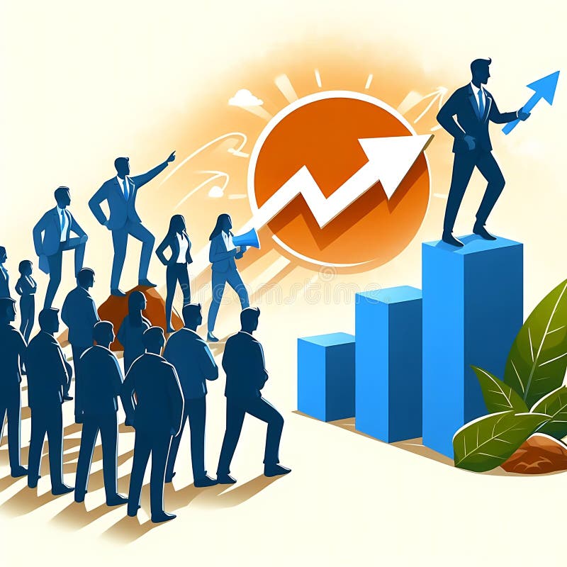 Joint Success: Meeting Growth Stock Illustration - Illustration of ...