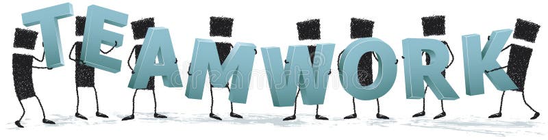 We are a great teamwork stock vector. Illustration of bonding - 217346264