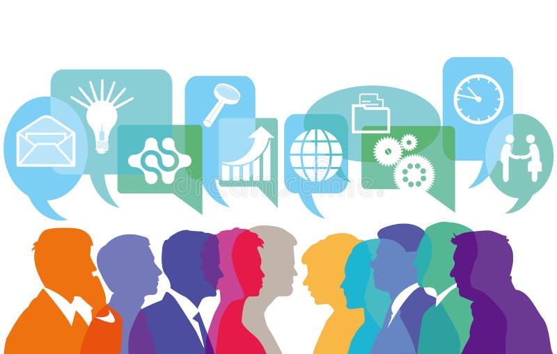 Thinking about Communication Stock Vector - Illustration of graphics ...