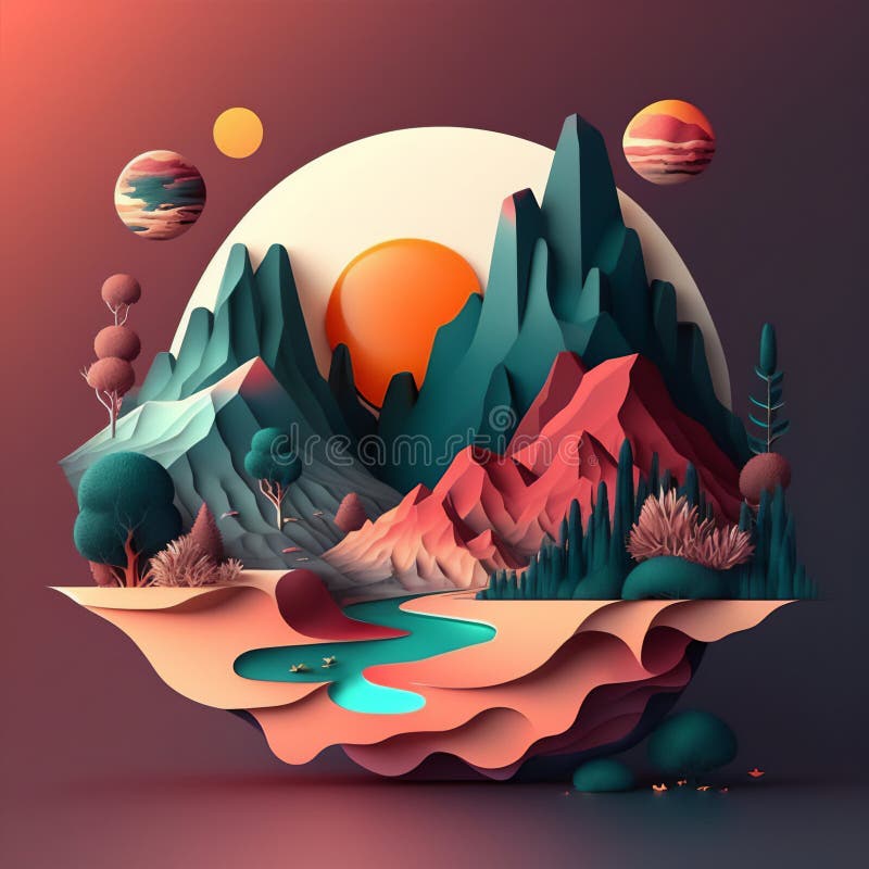 Illustration of a Habitable Planet Outside the Solar System. Stock ...