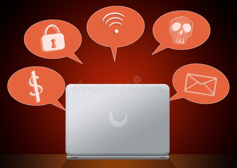 Illustration of Hacker Attack Stock Illustration - Illustration of ...