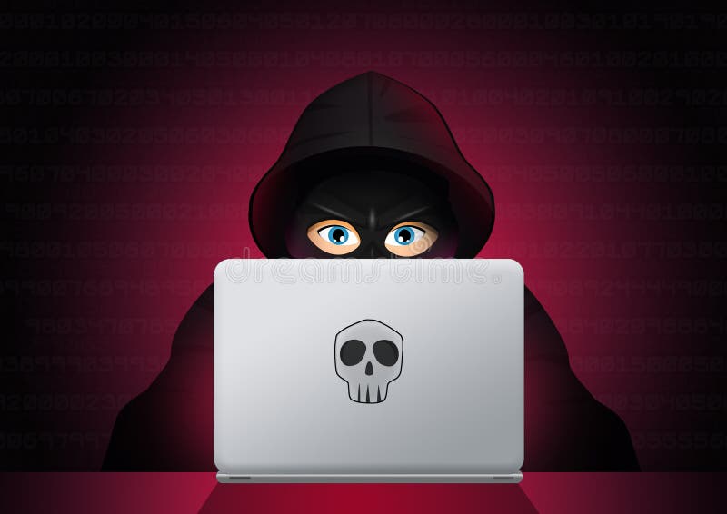 Illustration of Hacker Attack on Computers Stock Illustration ...