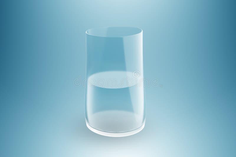Illustration of Half Empty Half Full Concept Stock Illustration ...