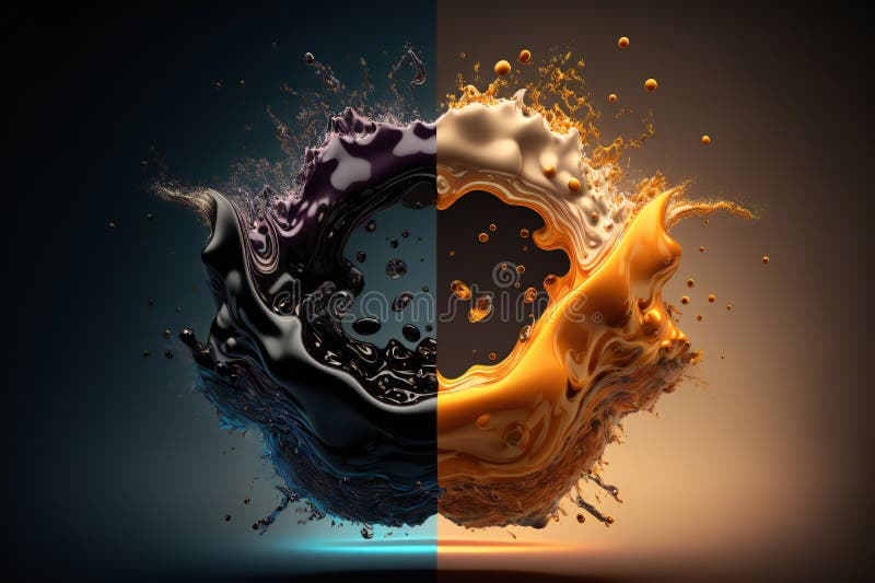 Half Solid and Liquid Dark Matter Color, Abstract, Unique Stock ...