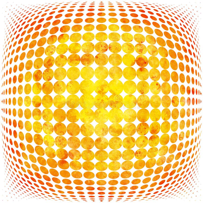 Halftone Background with Gradient and Watercolor Splashes on White ...