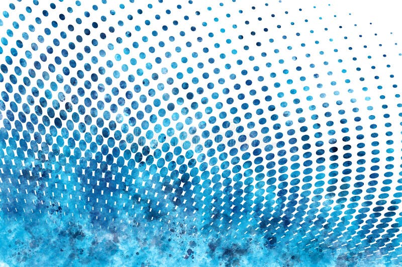 Illustration of a Halftone Background with Gradient and Watercolor ...