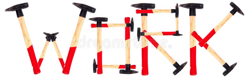 Illustration of Hammers Symbolizing Work with Their Formation Stock ...