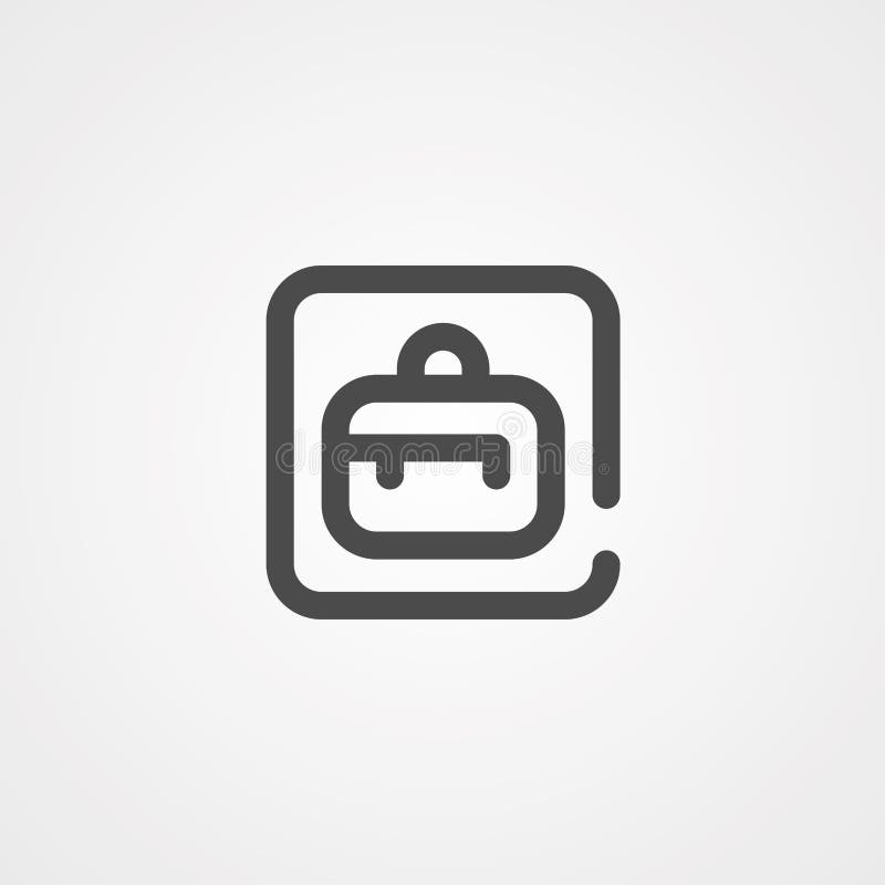 Hand Bag Vector Icon Sign Symbol Stock Vector - Illustration of ...