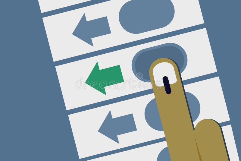 Hand Casting Vote in Electronic Voting Machine Stock Vector ...