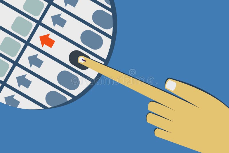 Hand Casting Vote in Electronic Voting Machine Stock Vector ...