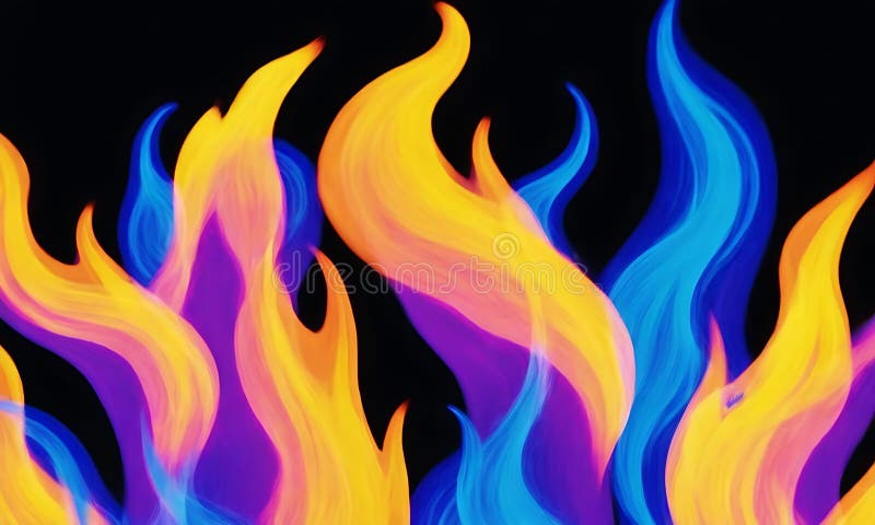 Fire Drawing Pattern Illustration, Gradient Abstract Texture. Stock ...