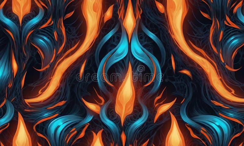 Fire Drawing Pattern Illustration, Gradient Abstract Texture. Stock ...