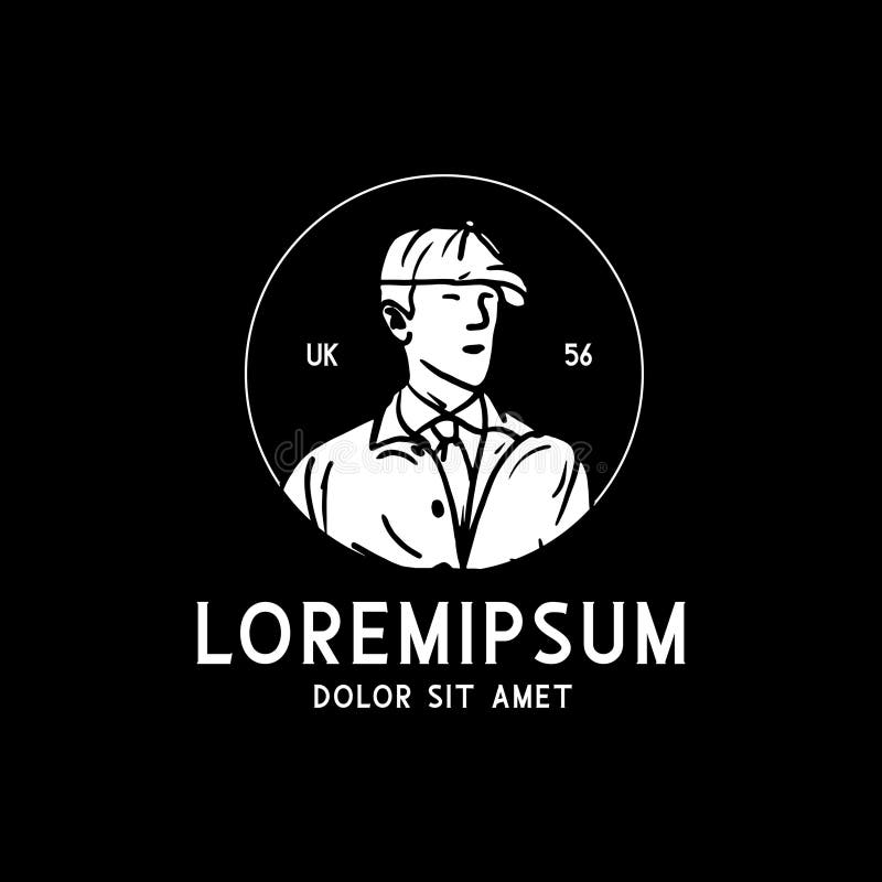 Illustration Hand Drawing Retro British Man Stock Vector - Illustration ...