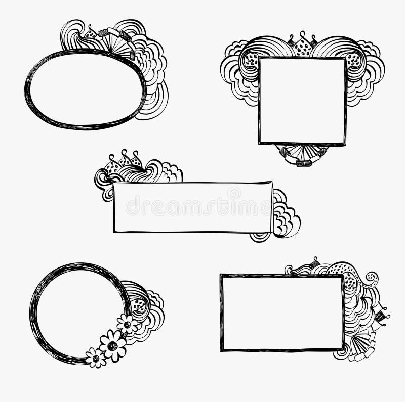 Vector Frames stock vector. Illustration of retro, painting - 293773514