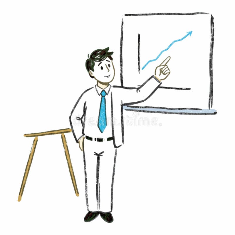 Figure Character Presenting Stock Illustration - Illustration of ...