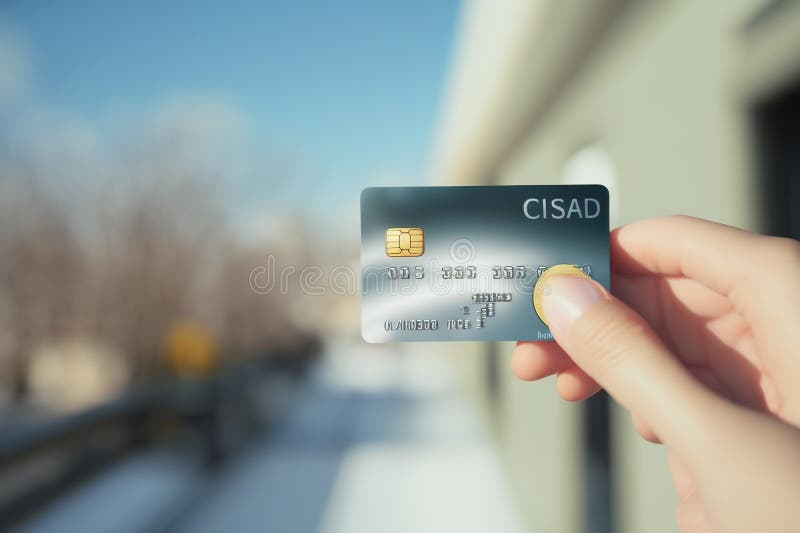 Illustration of a Hand Holding a Credit Card. Ai Generated Stock ...