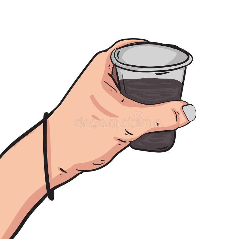 Illustration of a Hand Holding a Cup of Coffee Stock Illustration ...