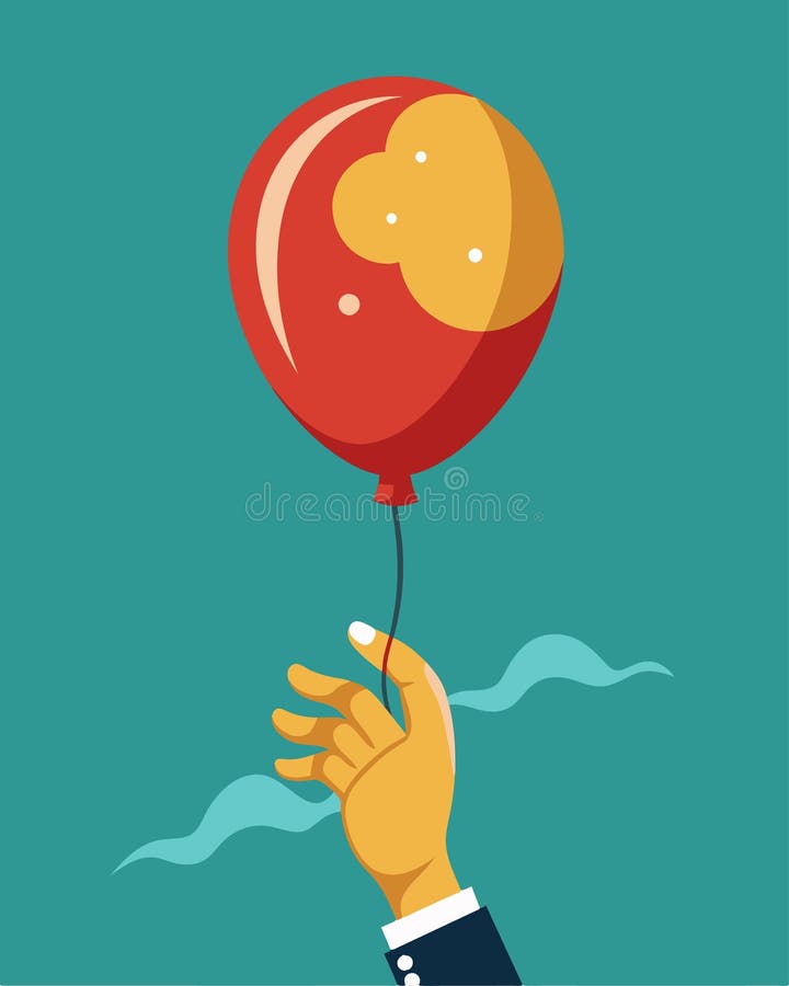 An Illustration of a Hand Holding a Deflated Balloon Symbolizing the ...