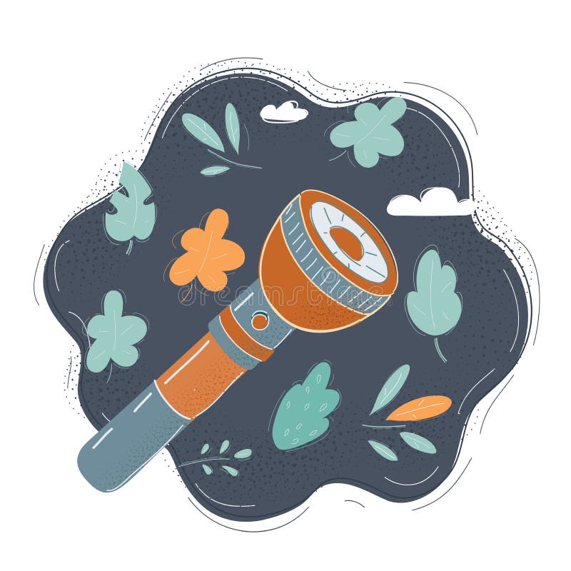 Illustration of Hand Holding Pocket Flashlight Stock Vector ...