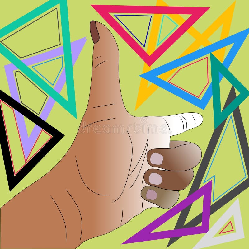 Illustration of a Hand with the Index Finger Pointing Forward, in a ...