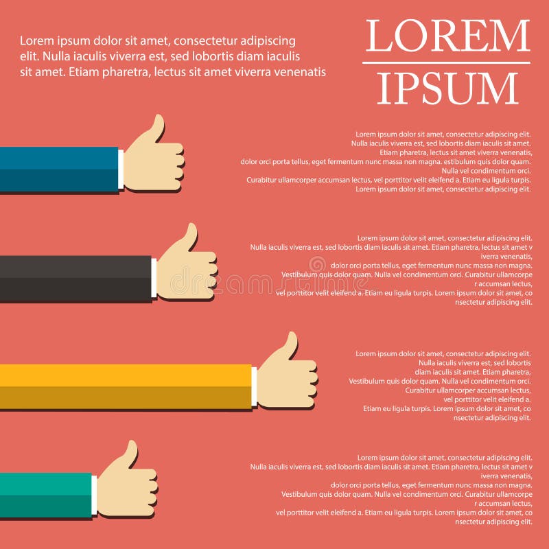 Thumbs Up, Thumbs Down Banner Stock Vector - Illustration of hand ...