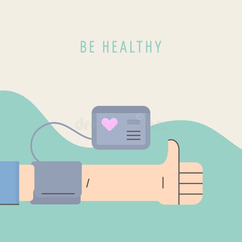 Illustration of Hand Measuring Pressure Stock Illustration ...