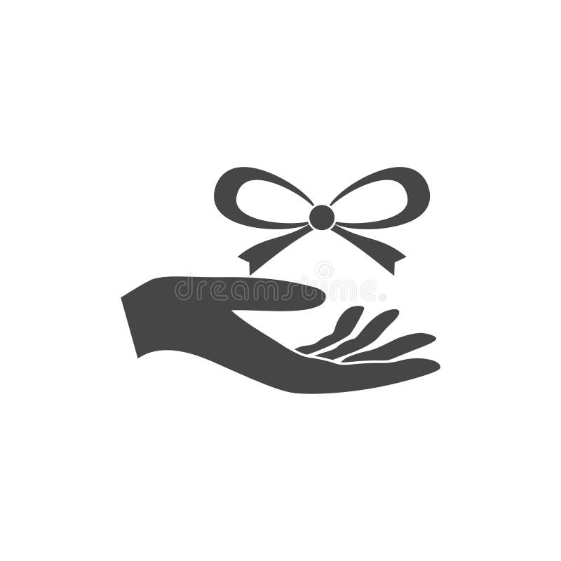 Illustration of a Hand Offering a Bow Stock Vector - Illustration of ...