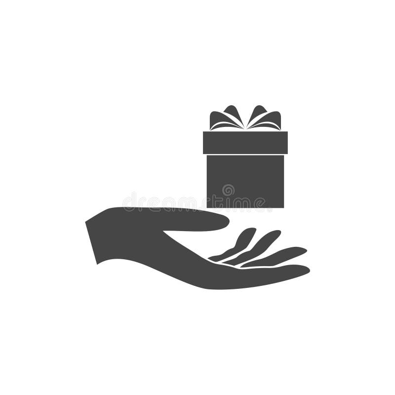 Illustration of a Hand Offering, Hand Icon, Color Icons Set Stock ...