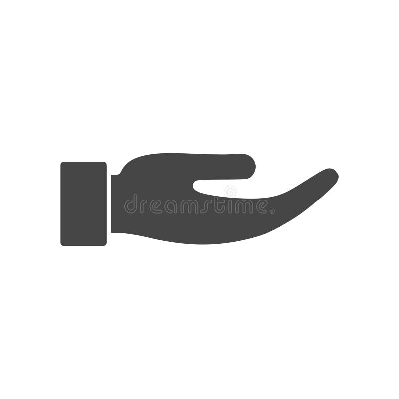 Illustration of a Hand Offering, Hand Icon Stock Vector - Illustration ...
