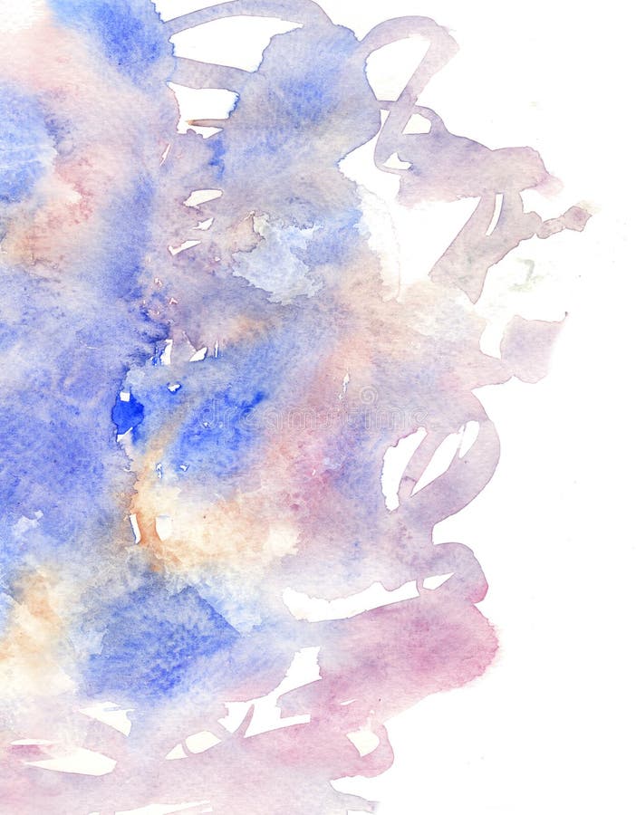 Illustration of Hand Painted Background in Watercolor Style. Stock ...