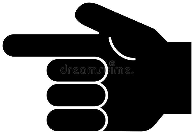 Black Illustration of a Hand Sign Stock Vector - Illustration of parts ...