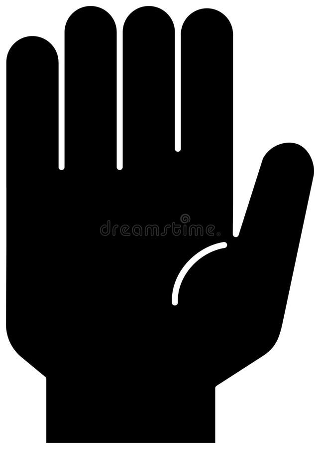 Black Illustration of a Hand Sign Stock Vector - Illustration of ...