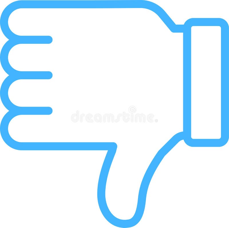 Blue Illustration of a Cute Hand Sign Stock Vector - Illustration of ...
