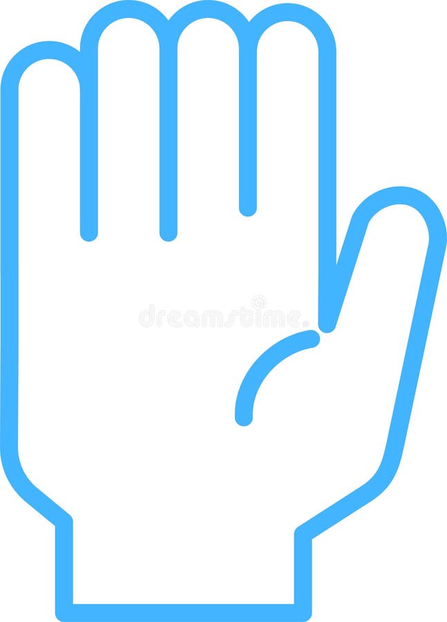 Blue Illustration of a Hand Sign Stock Vector - Illustration of ...