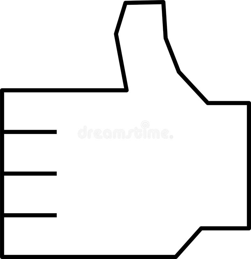 Monochrome Illustration of a Squared Hand Sign Stock Vector ...