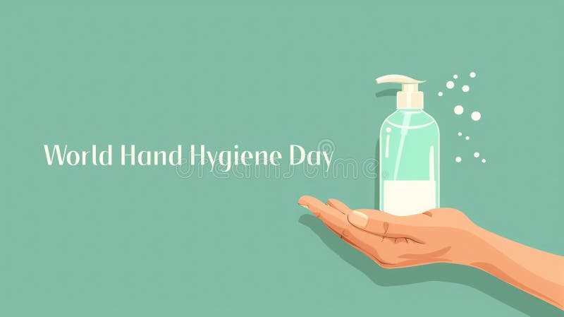 Illustration of Hands Applying Hand Sanitizer. World Hand Hygiene Day ...