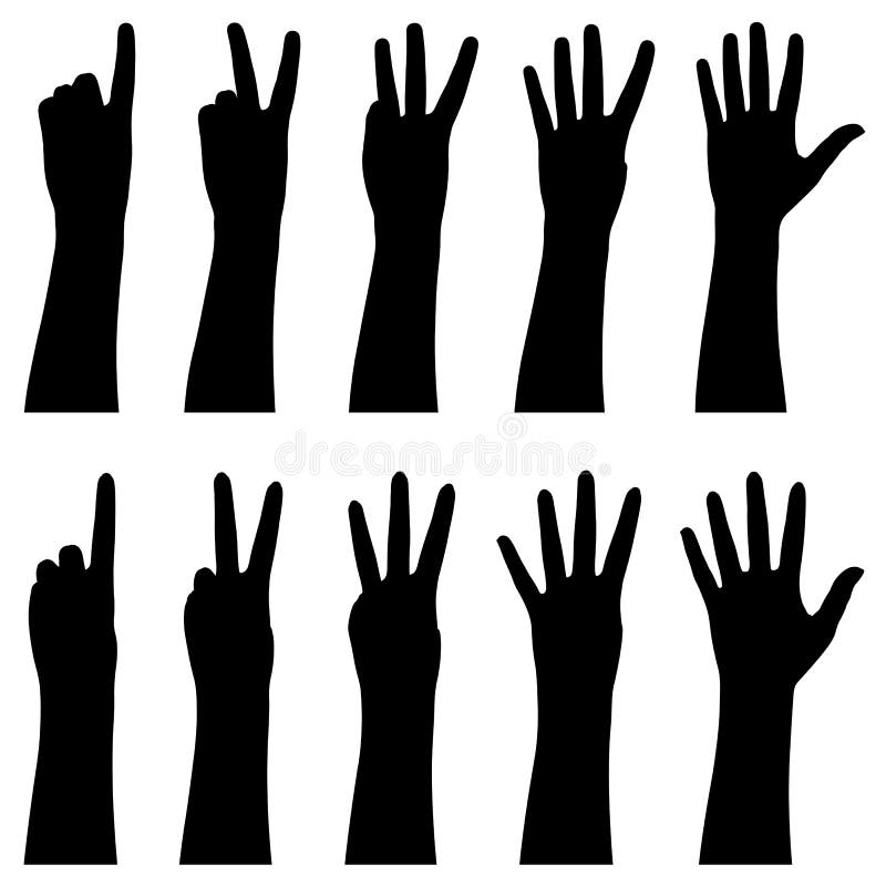 Counting Hands 0 To 5 Stock Illustrations – 59 Counting Hands 0 To 5 ...