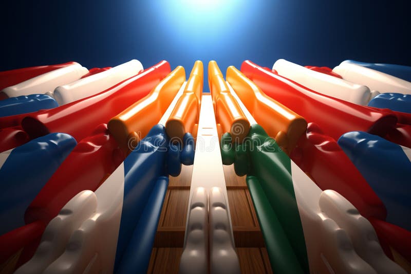 Illustration of Hands Forming a Bridge with Stock Illustration ...