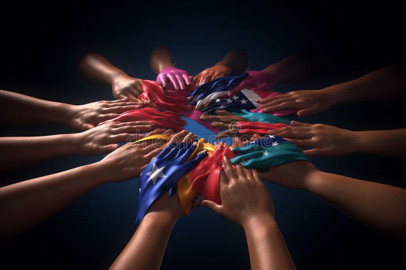 Illustration of Hands Forming a Bridge with Stock Illustration ...