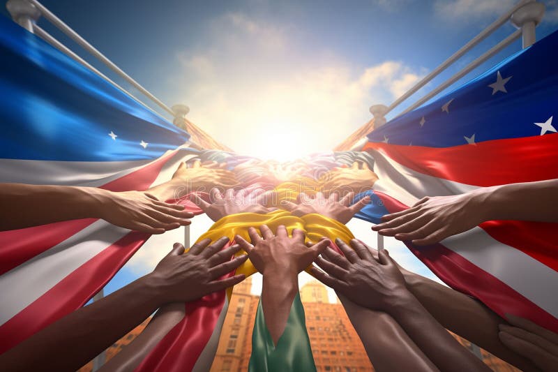 Illustration of Hands Forming a Bridge with Stock Illustration ...