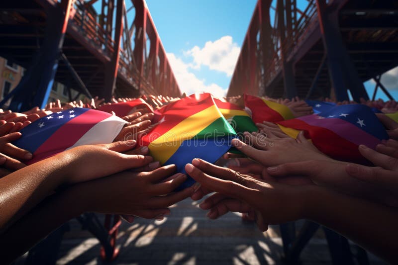 Illustration of Hands Forming a Bridge with Stock Illustration ...