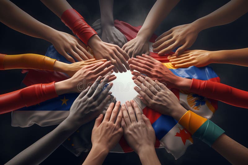 Illustration of Hands Forming a Bridge with Stock Illustration ...