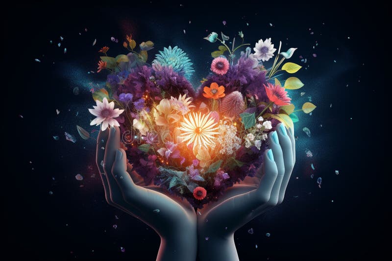 Illustration of Hands Forming a Heart Composed Stock Illustration ...