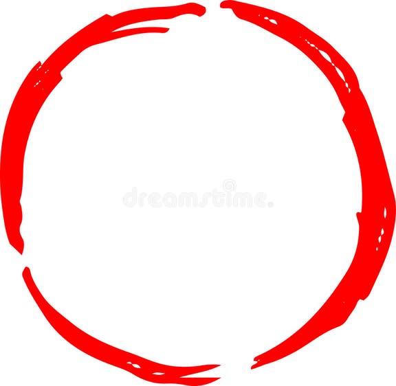 Handwritten Red Circle Variations Stock Vector - Illustration of ...