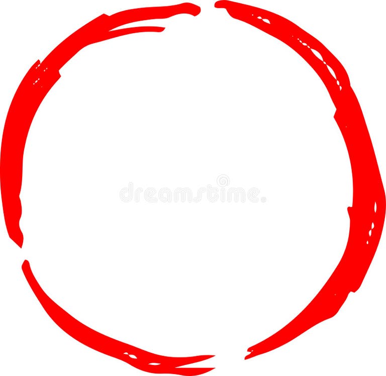 Handwritten Red Circle Variations Stock Vector - Illustration of ...