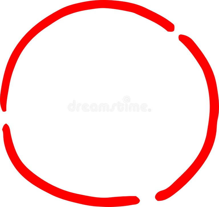 Handwritten Red Circle Variations Stock Vector - Illustration of clip ...
