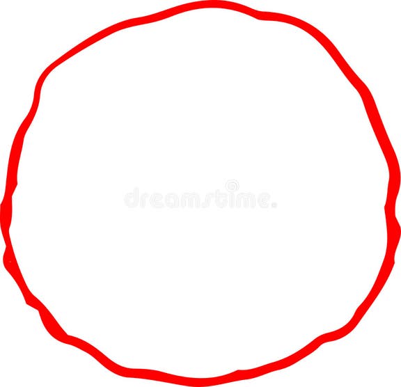 Handwritten Red Circle Variations Stock Vector - Illustration of ...
