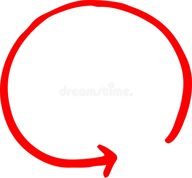Handwritten Red Circle Variations Stock Vector - Illustration of analog ...
