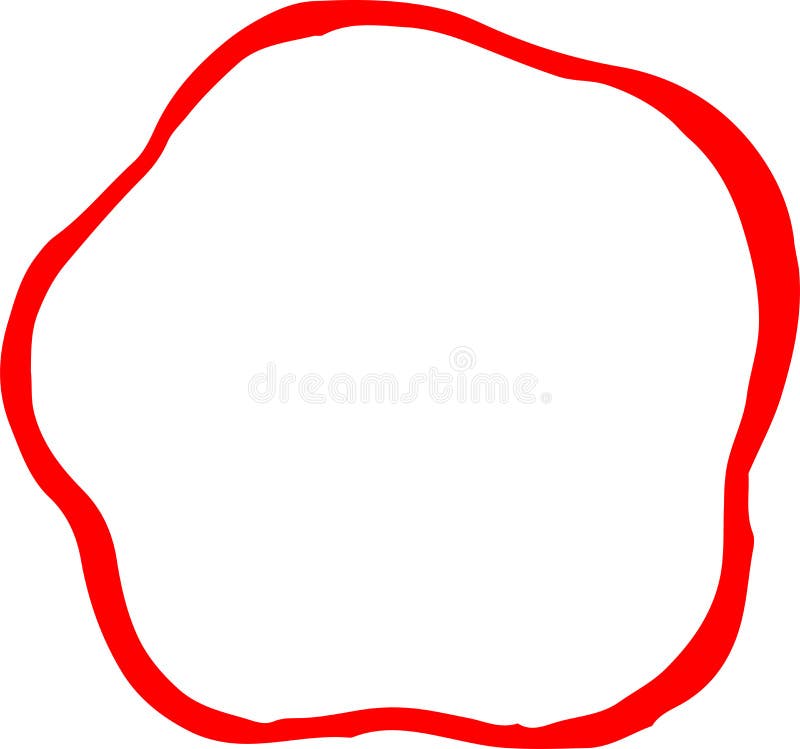 Handwritten Red Circle Variations Stock Vector - Illustration of ...
